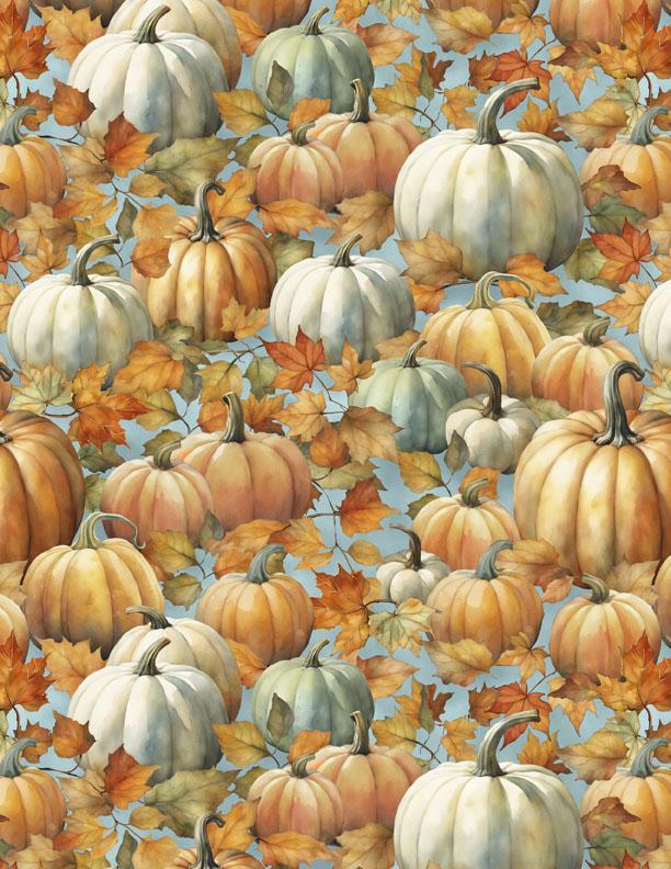 Glorious Fall: Blue Packed Pumpkins