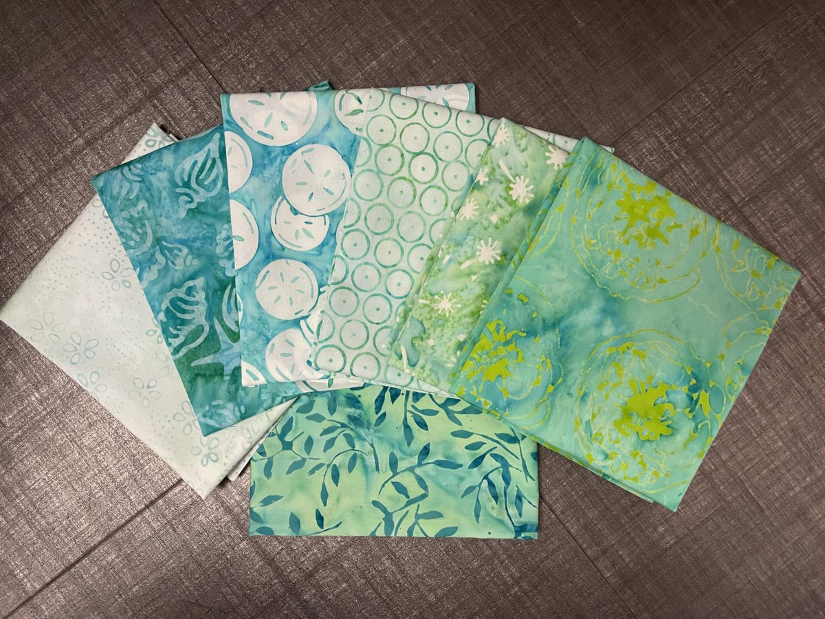 Cool Aqua Batik Fat Quarter Bundle
