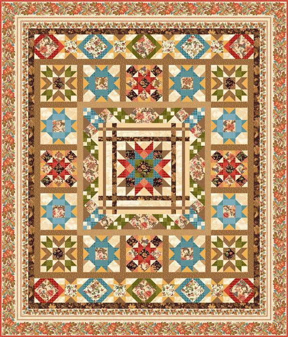 English Manor Quilt Kit by Kaye England: Queen Size