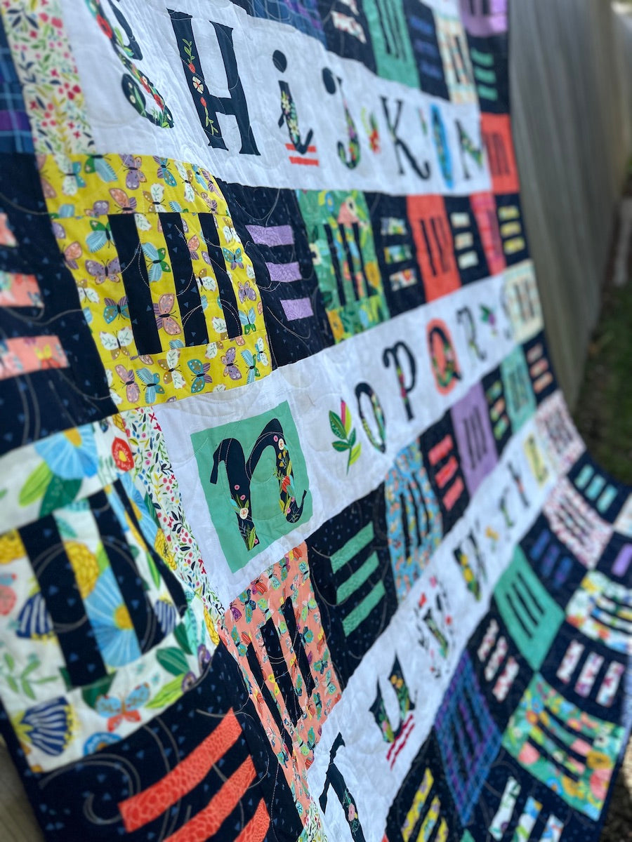 Modern ABCs in Bloom Quilt Kit