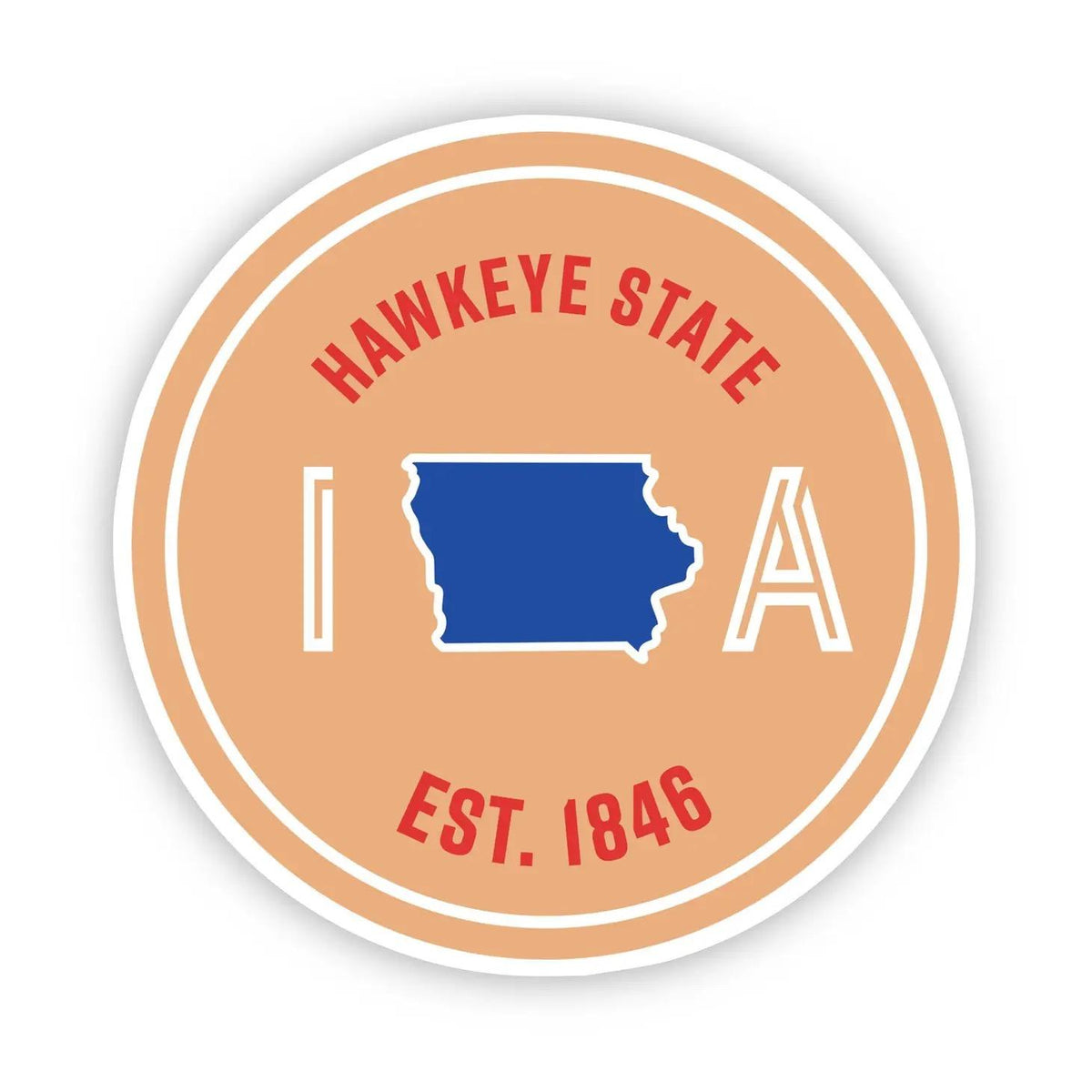 Hawkeye State Iowa Sticker – Inspired to Sew