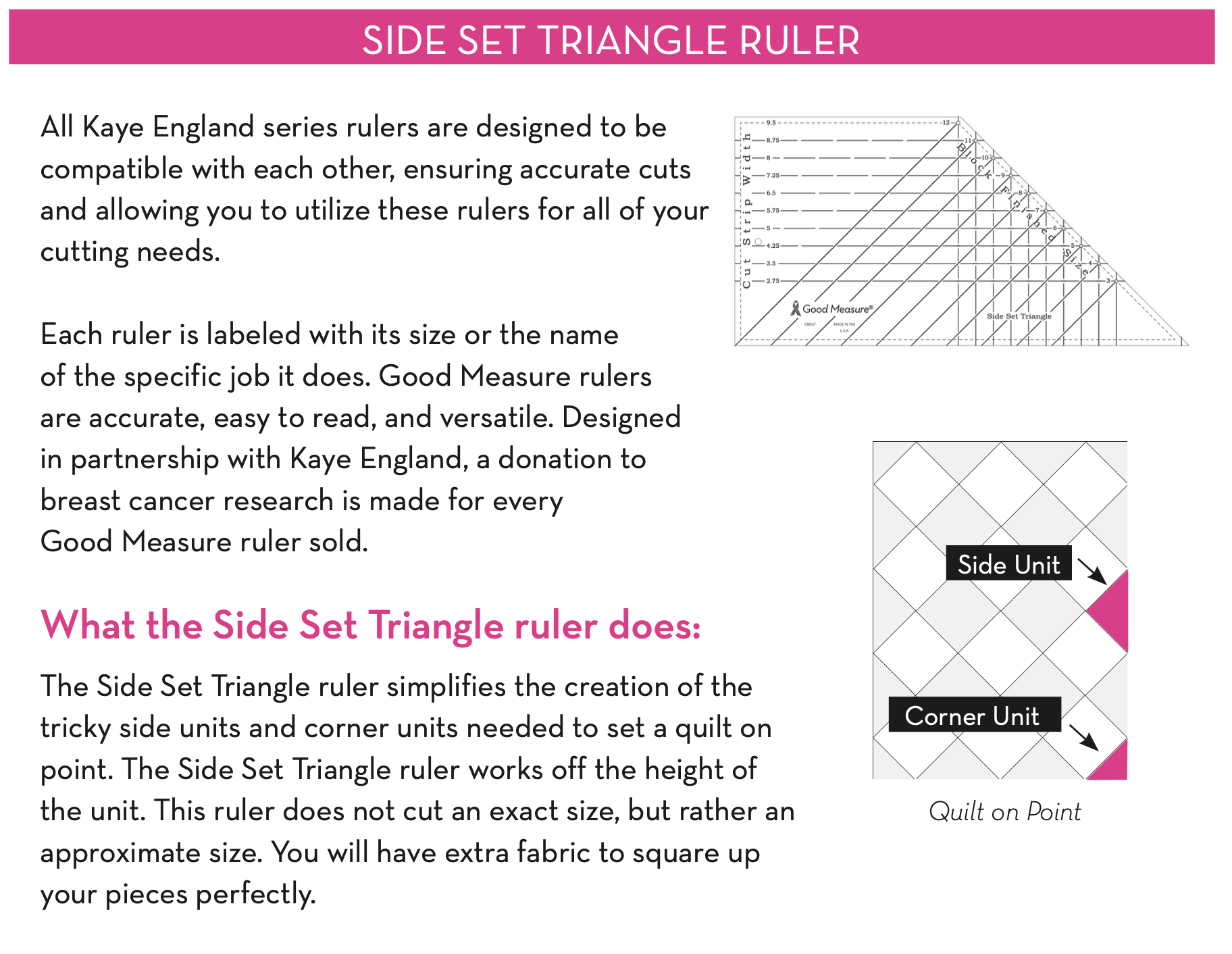 Good Measure Side Set Triangle